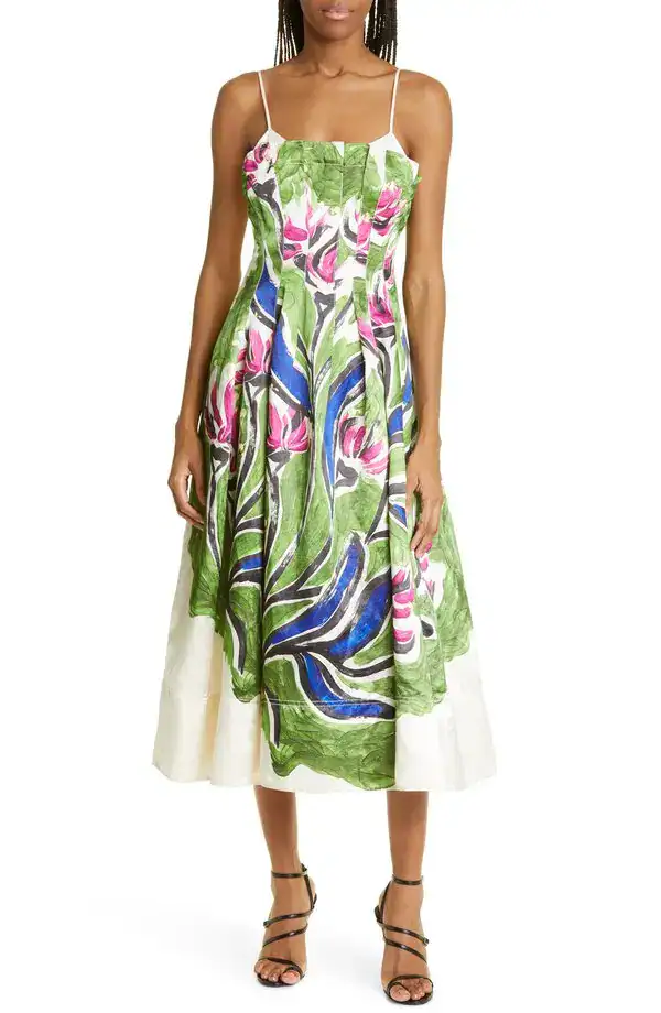 linen short dress with sleeves The Linen Short-Sleeve Scoop Midi Dress