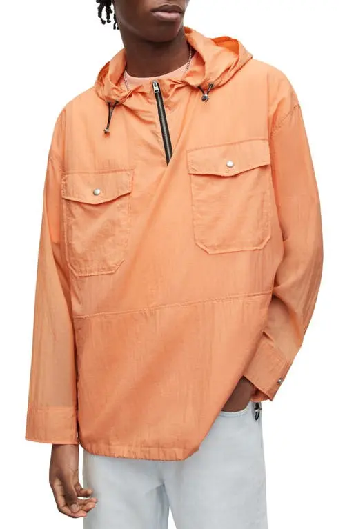 All Saints Loco Quarter Zip Hooded Anorak