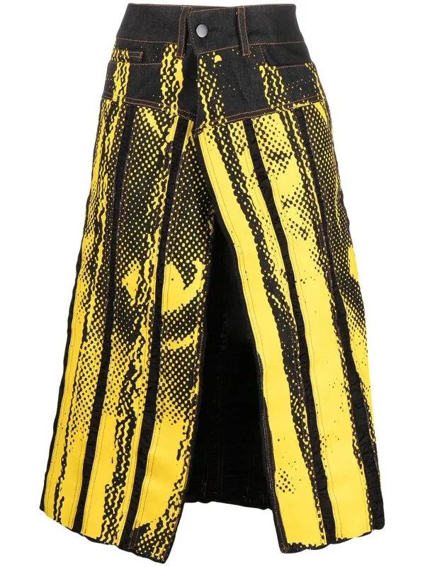 FEBEN Chariot Biker Printed Cotton Skirt