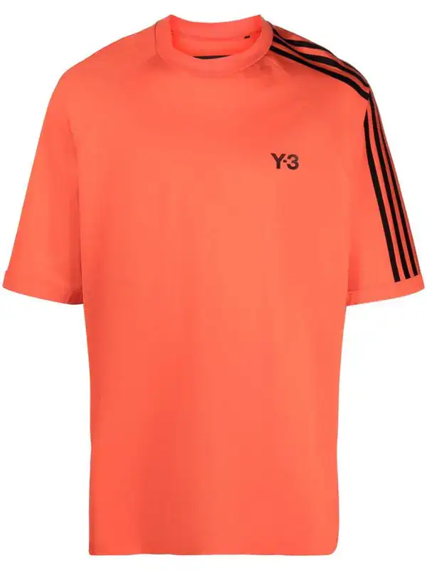 Y3 3-Stripe Print T-Shirt Orange Editorialist