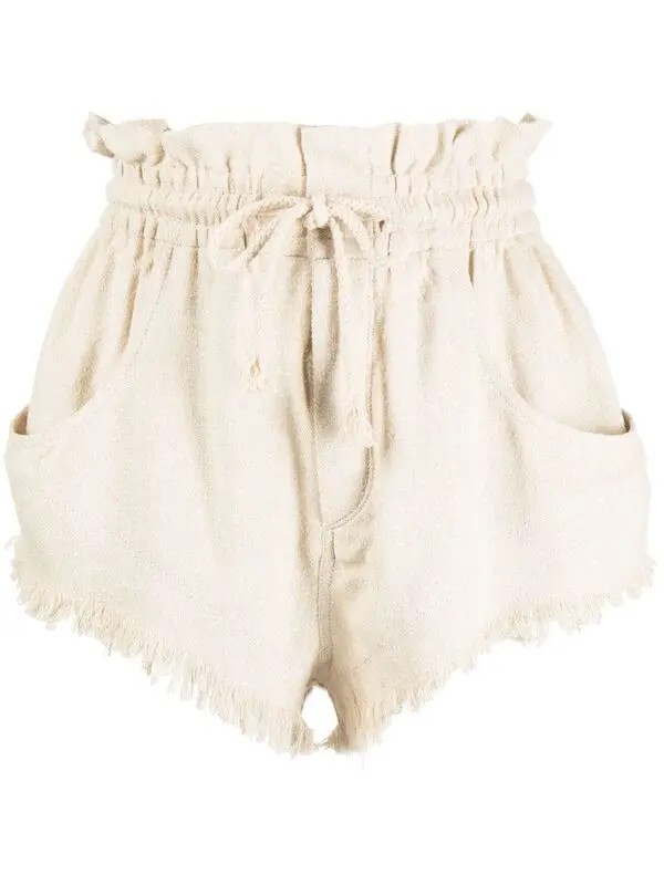 MARANT ETOILE Talapiz Silk Mini Shorts - Neutrals
