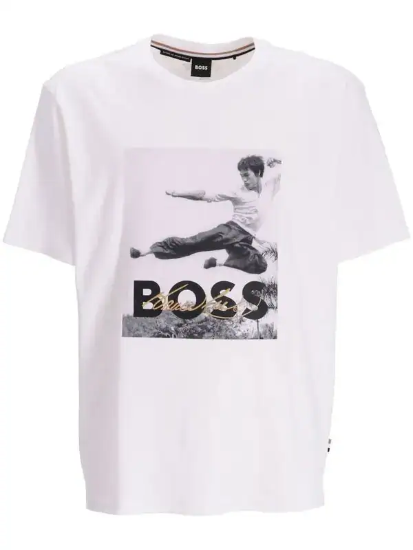 Boss X Bruce Lee Cotton T-Shirt In White - 42% Off | Editorialist