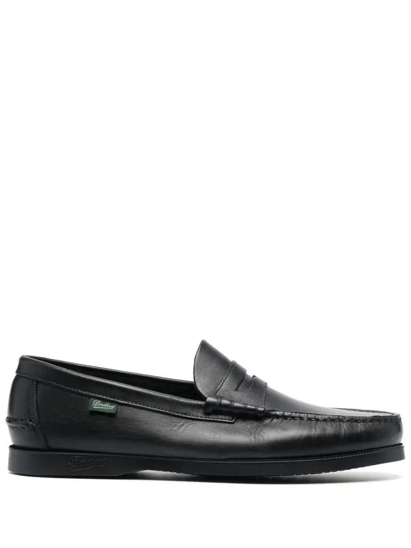 Paraboot Leather Penny Loafers - Black