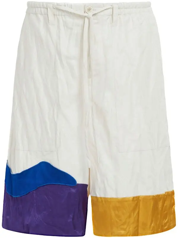 Marni Graphic-print Drop-crotch Shorts - White