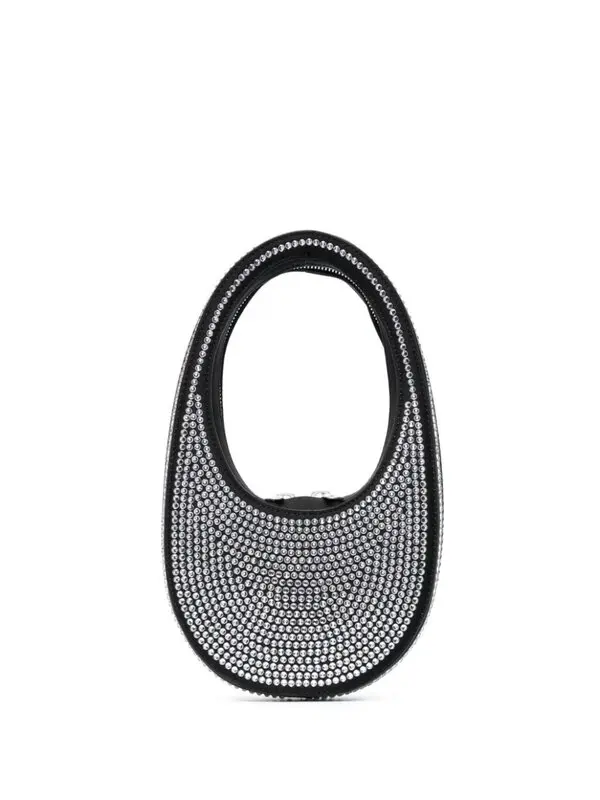 Coperni Swipe Rhinestone-embellished Mini Bag - Black