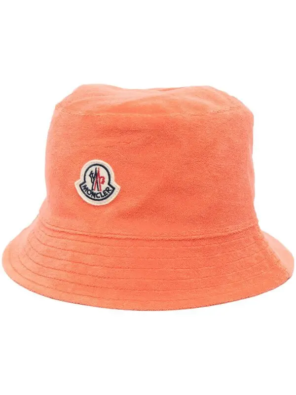 Moncler Logo-patch Reversible Bucket Hat - Orange
