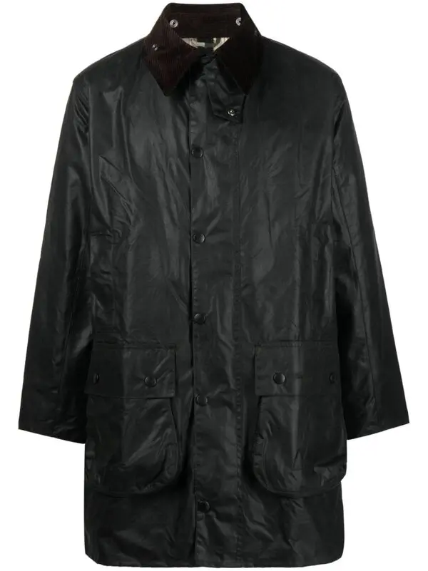 Barbour Border Waxed Lightweight Jacket - Green