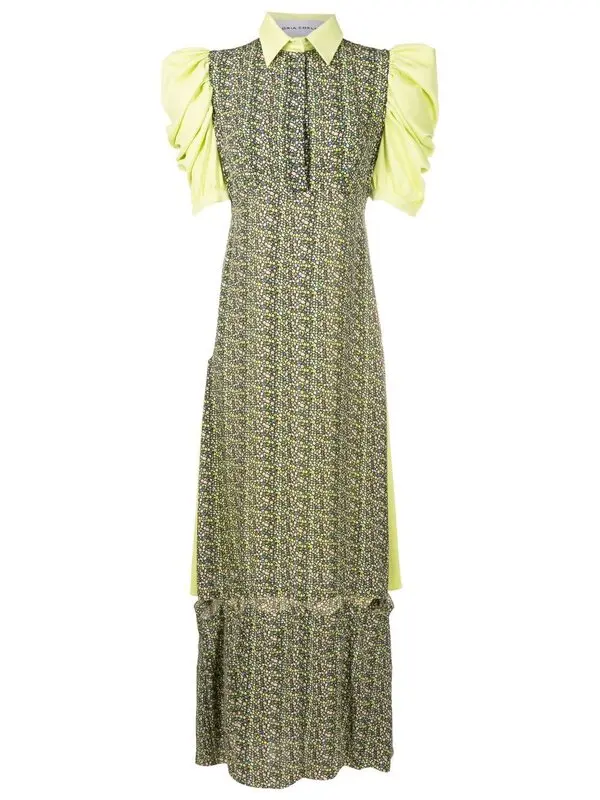 GLORIA COELHO Abstract Print Panelled Dress