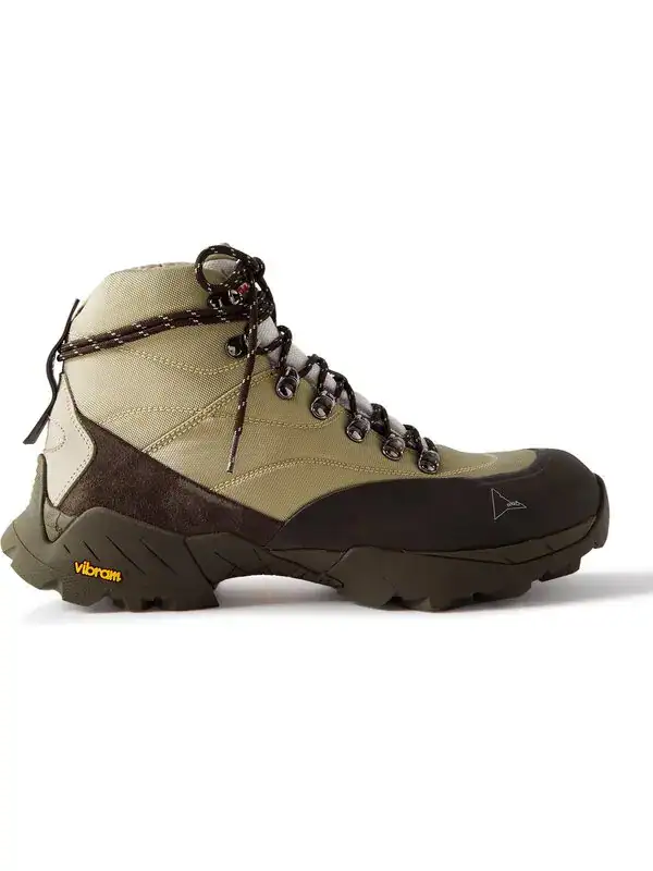 Roa Andreas Rubber And Suede-Trimmed Canvas Hiking Boots Eu 41 In 