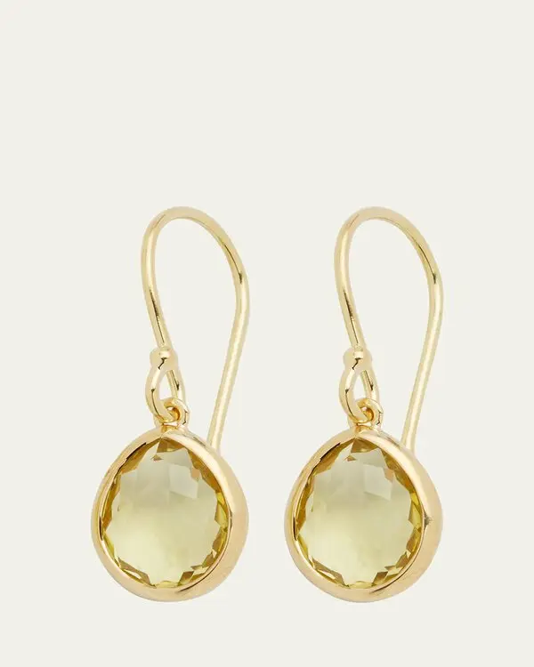 Ippolita 18k Gold Rock Candy Teeny Teardrop Earrings - Citrine