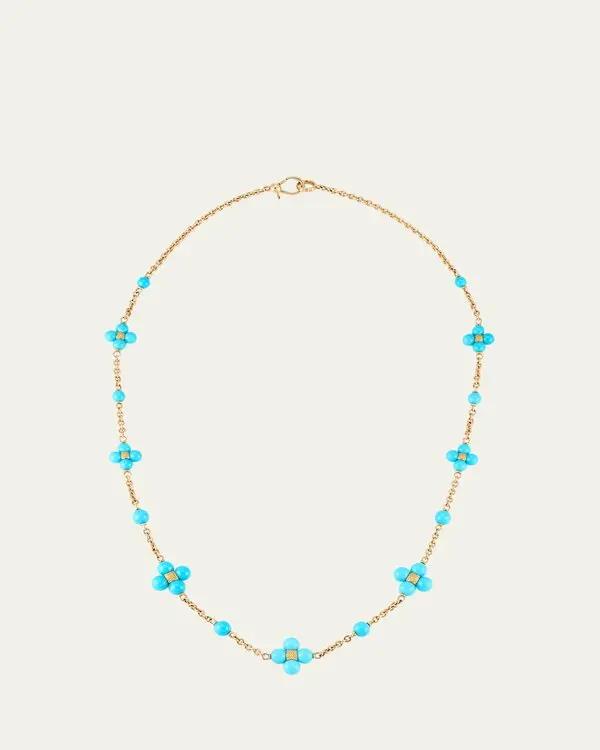 Paul Morelli 18k Yellow Gold Sequence Necklace With Turquoise