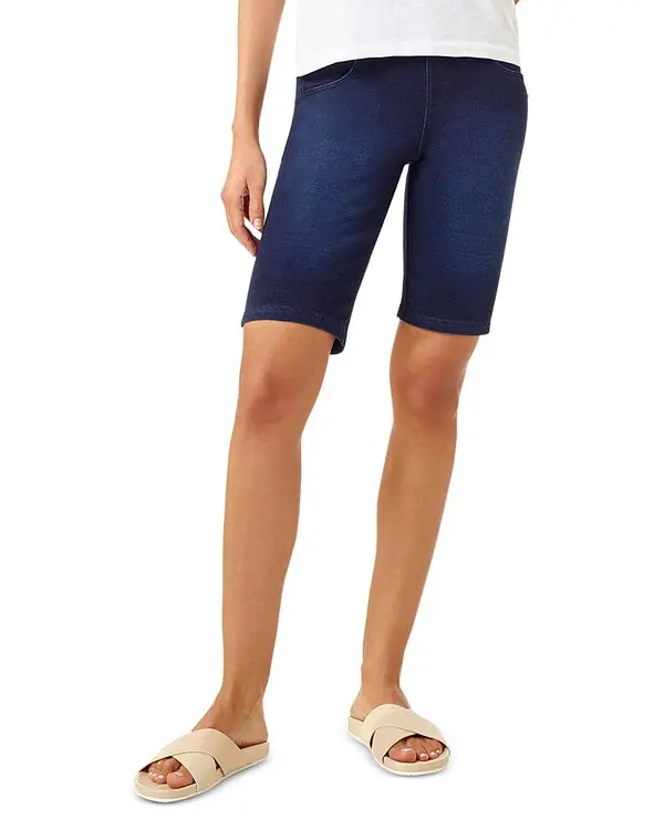 Hue High Rise Bermuda Shorts - Dark Rinse