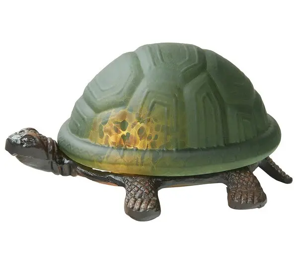 RIVER OF GOODS 4.75 H Raphael Green Glassturtle Lamp