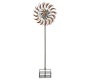 REGAL ART & GIFT 24' Rotating Wind Spinner Copp Er Petals