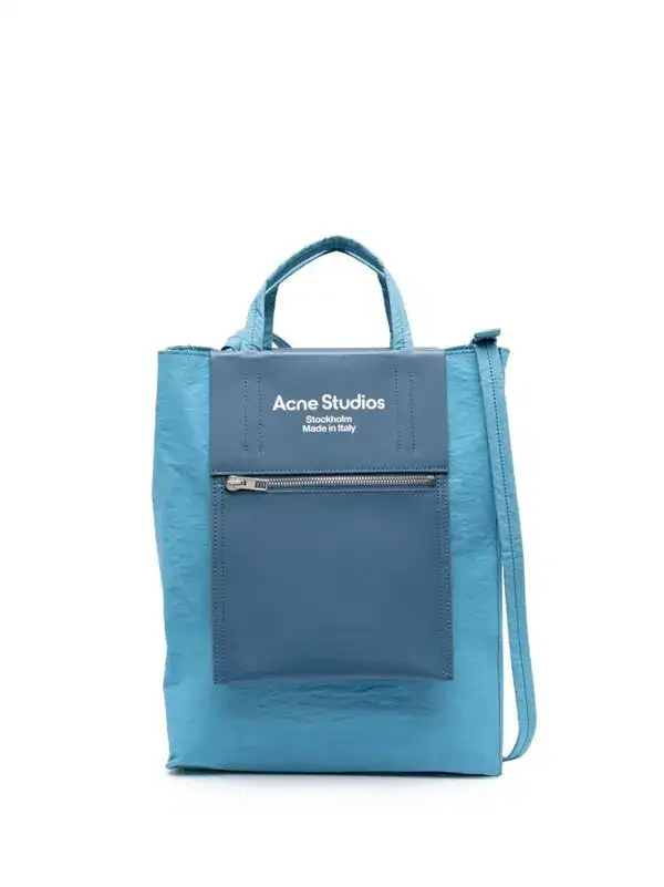 Buy Acne Studios Medium Papery Baker Tote Bag Blue At 40% Off