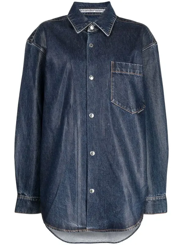 Alexander Wang Coated Denim Trucker Jacket