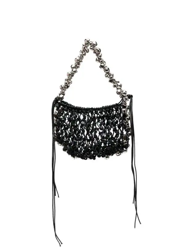 NICCOLO PASQUALETTI バッグ Niccolo Pasqualetti Bell-Detail Woven Tote Bag In Black - 26% Off