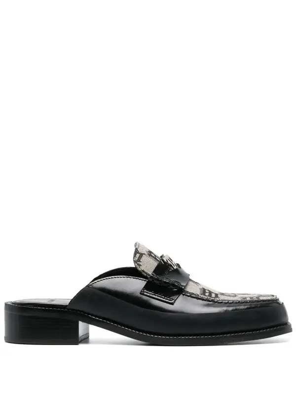MISBHV Monogram-print Mules - Neutrals