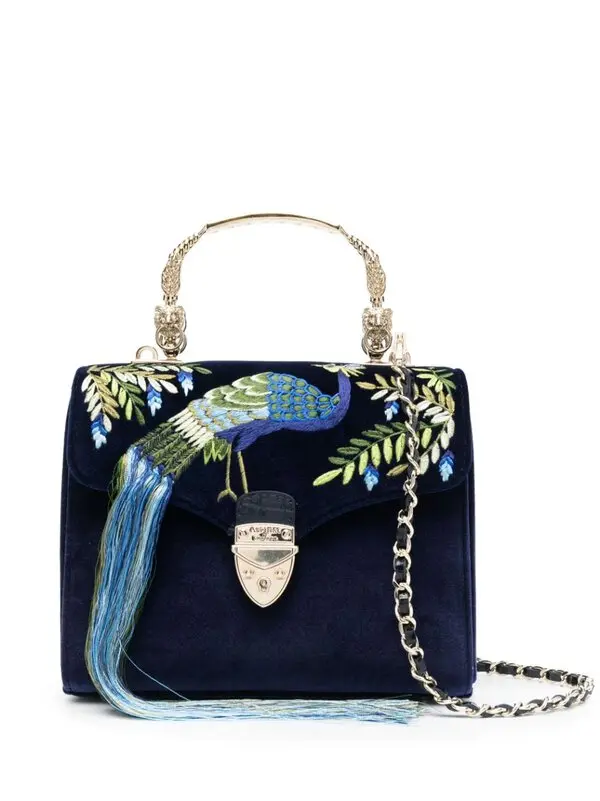 ASPINAL OF LONDON Midi Mayfair Top-handle Bag - Blue