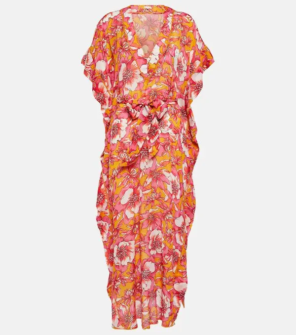 Poupette St Barth Andrea Floral Kaftan - Multicoloured