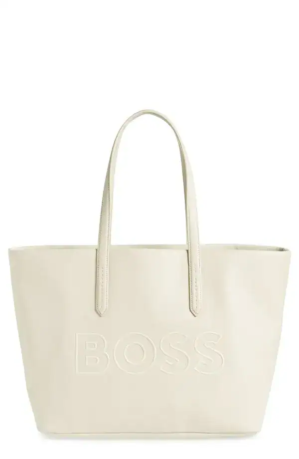 Hugo Boss Large Addison Shopper Tote - Ivory | Editorialist
