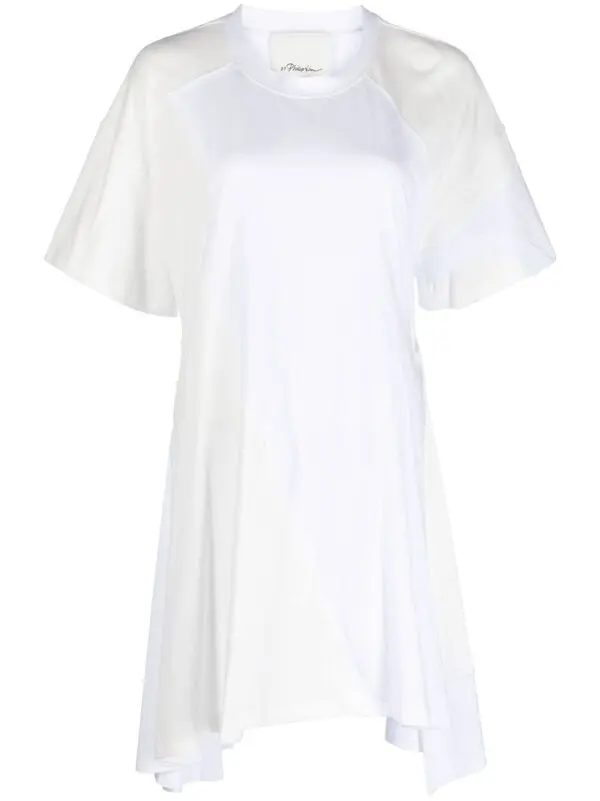 3.1 Phillip Lim Asymmetric T-Shirt Dress In White - 40% Off | Editorialist