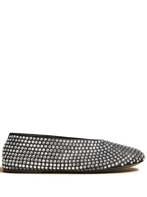 Khaite The Marcy Rhinestone Ballerinas - Silver