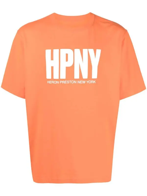 Heron Preston Hpny Print Crew Neck T-shirt - Orange