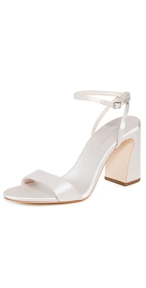 LOEFFLER RANDALL Malia Curved Heel Sandals - Cream