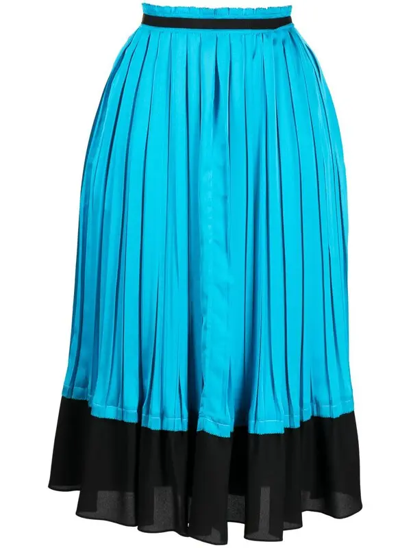 3.1 Phillip Lim Pleated Satin Midi Skirt