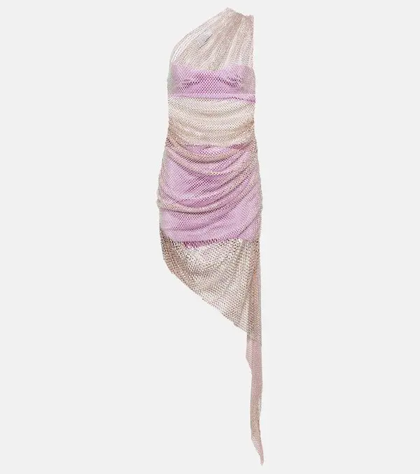 Giuseppe Di Morabito Embellished Mesh Midi Dress