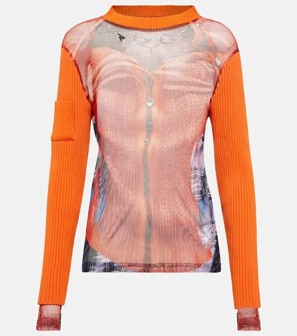 Y/project X Jean Paul Gaultier Trompe L'oeil Top