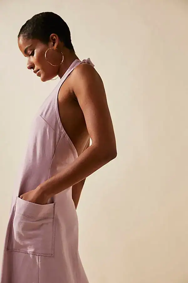 Free People Victoria Low-Back Maxi Dress - Lilac | Editorialist