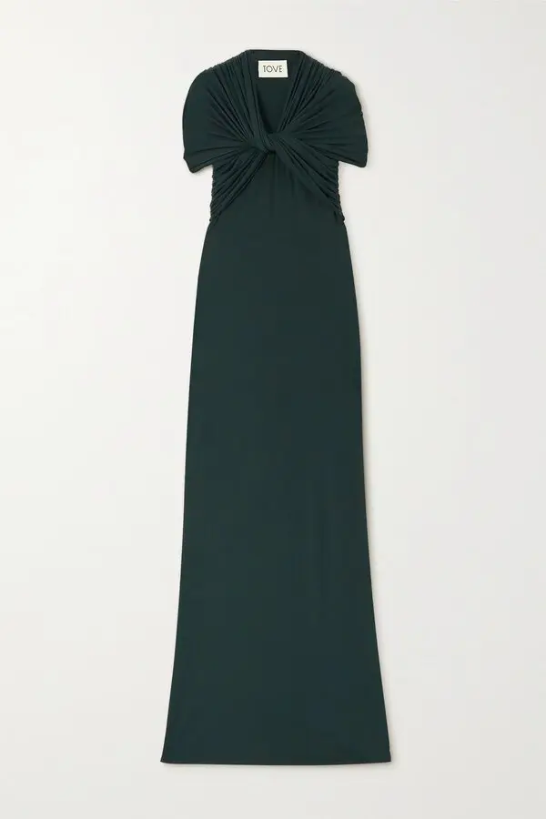 twist front jersey maxi dress Twist Front Jersey Maxi Dress, Green Floral – Jolie Moi Wholesale