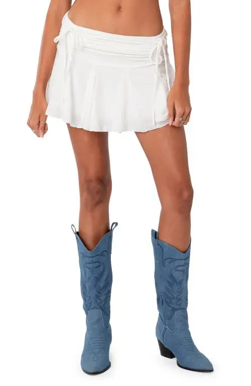 EDIKTED Keoni Gathered Ruffle Miniskirt