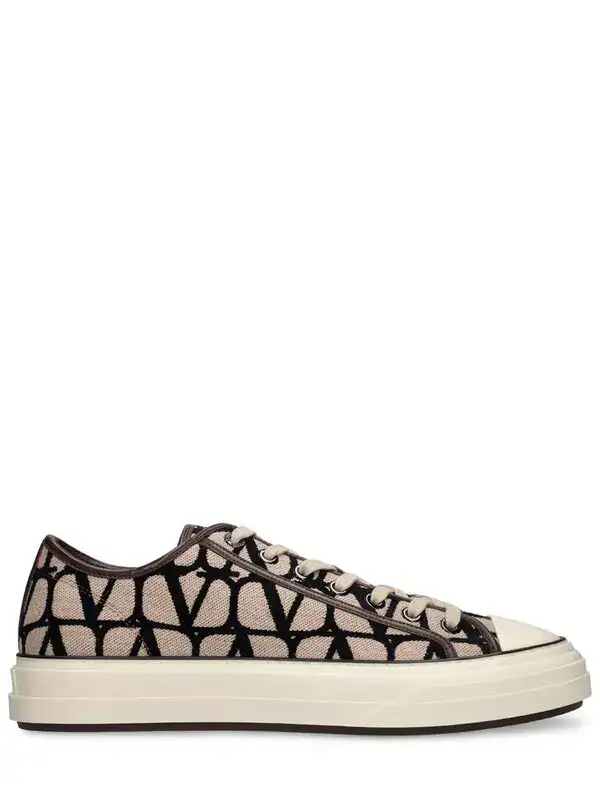 Valentino Garavani Beige Fabric Athletic Sneakers
