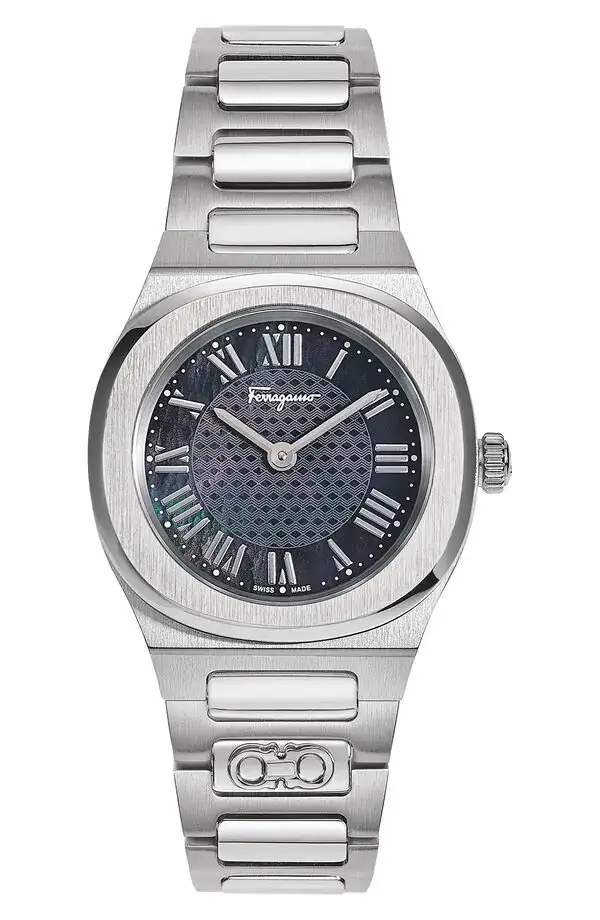 Ferragamo Elliptical Bracelet Watch In Silver - 30% Off  display picture 2