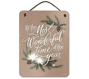 COURTSIDE MARKET Most Wonderful Time 12x16 Hang Ng Sign