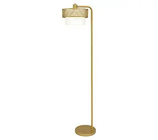 RIVER OF GOODS 62.25'h Alaina Mixed-material Sh Ade Floor Lamp