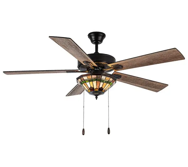 RIVER OF GOODS 52'w Green 5-blade Ceiling Fan W Ith Remote