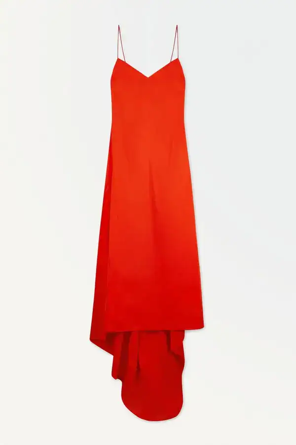 cos linen maxi dress Cos V-Neck Linen Maxi Dress In Orange - 50% Off
