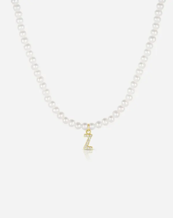 Ring Concierge Pearl And Pavé Initial Choker