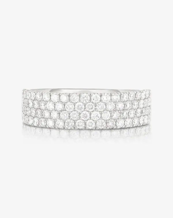 Ring Concierge Four-row Pavé Diamond Stackable Ring