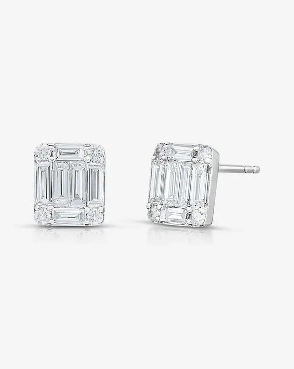 Ring Concierge Large Emerald Illusion Stud Earrings
