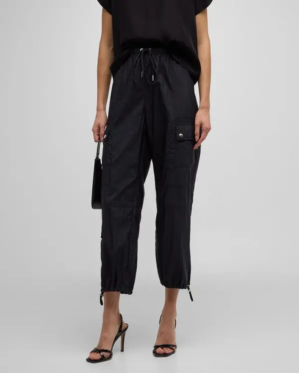Cinq À Sept Nitsan Tie-cuff Cargo Pants - Black