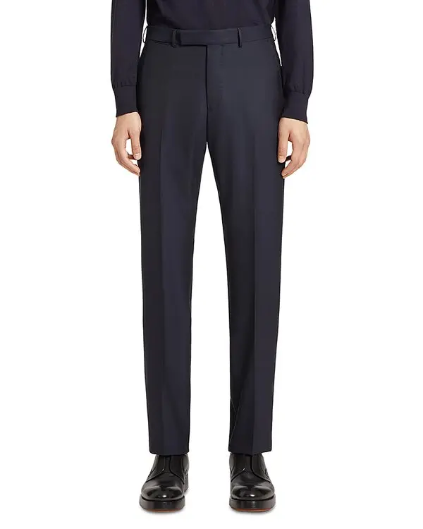 Zegna Wool Slim Fit Pants - Navy