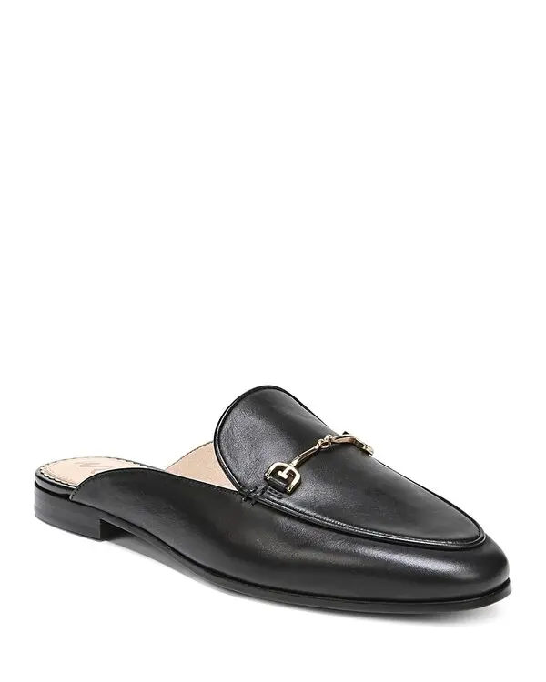 Sam Edelman Linnie Apron Toe Mules - Black Leather