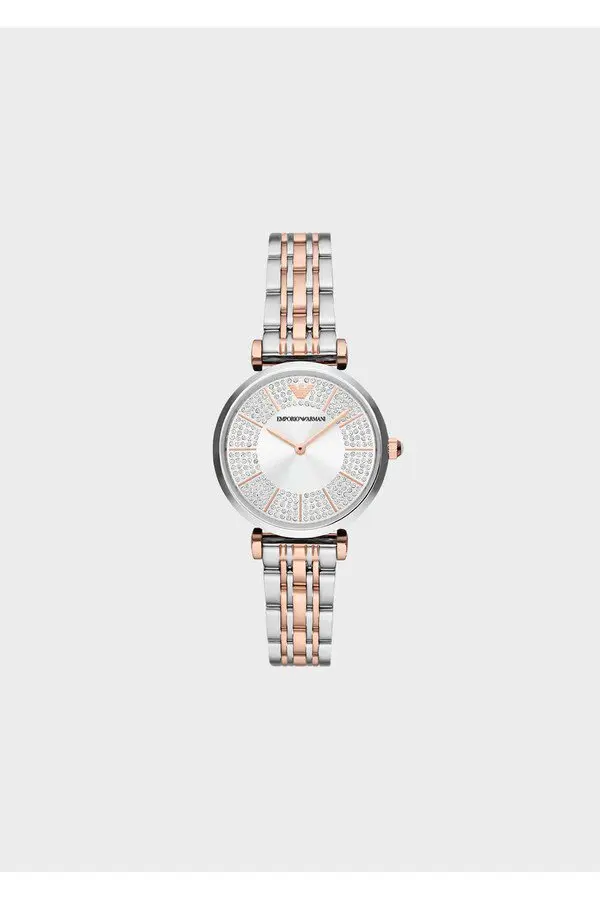Emporio Armani Two-Hand Two-Tone Stainless Steel Watch  display picture 3