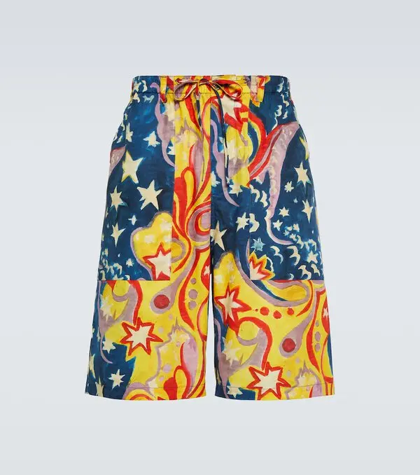 Marni X No Vacancy Inn Printed Cotton Shorts - Multicoloured