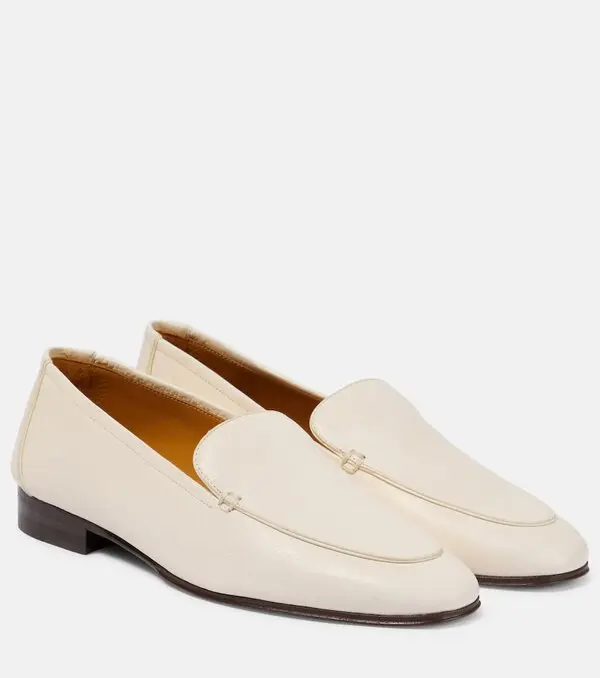 THE ROW Adam Leather Loafers - White